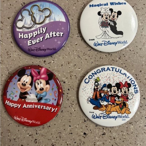 Disney | Party Supplies | Disney Celebration Button Set Purple White ...